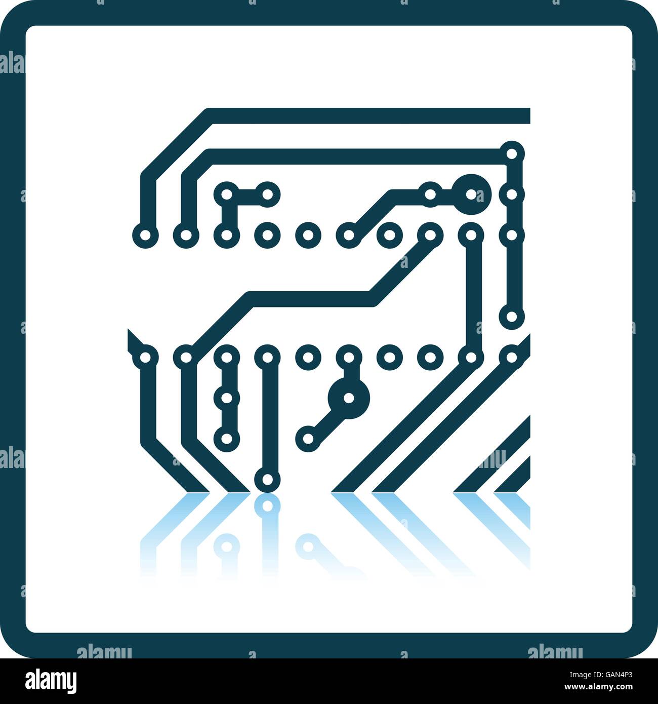Circuit board icon shadow hi-res stock photography and images - Alamy