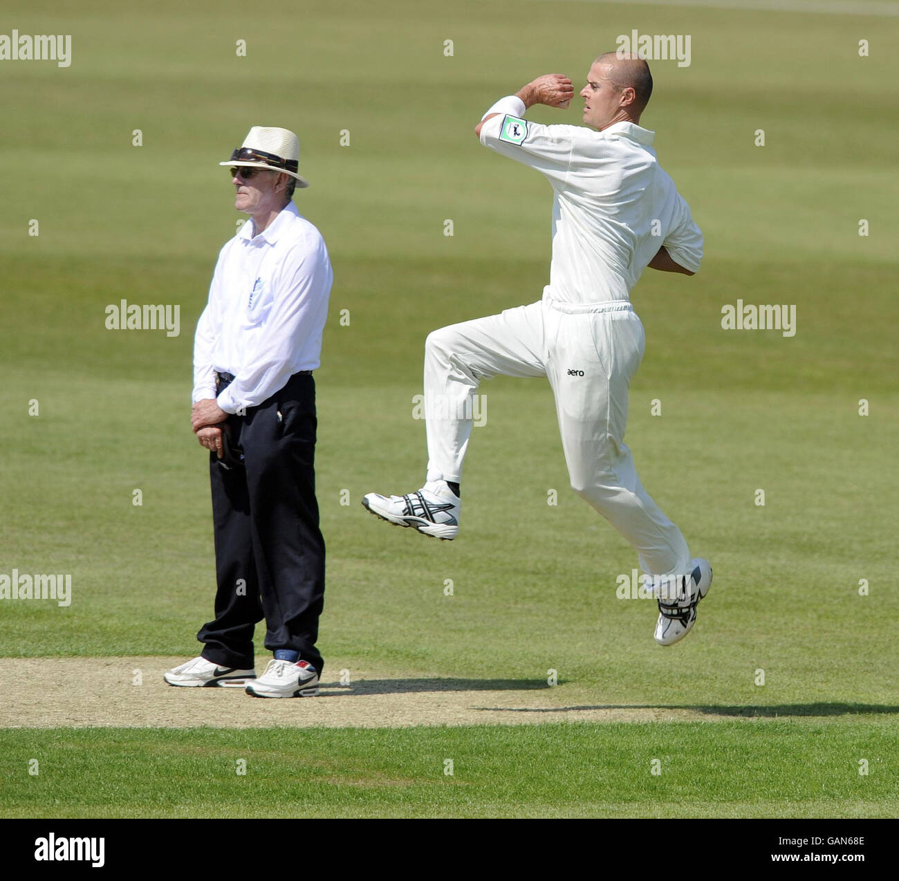 New Zealand bowler Chris Martin in action during the Tour match at The ...