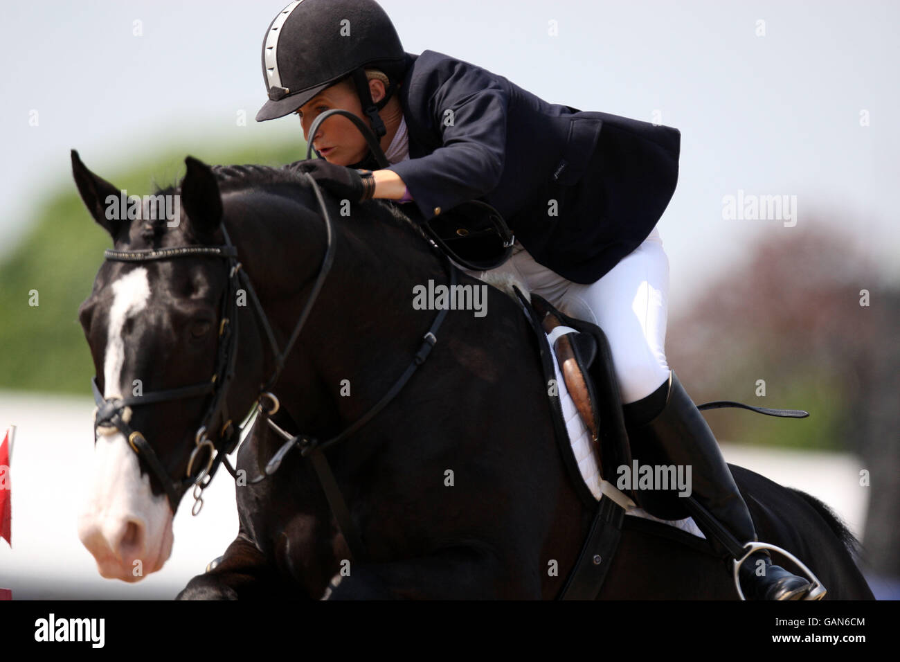 Great Britain's Tina Fletcher riding Overa competes in the Royal ...