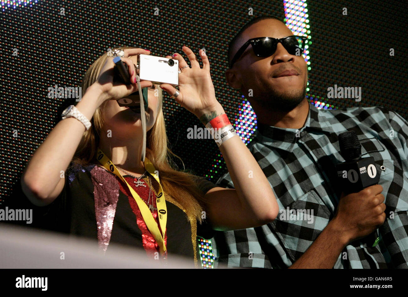 Cotton reggie yates on stage during radio 1s big weekend hi-res stock ...