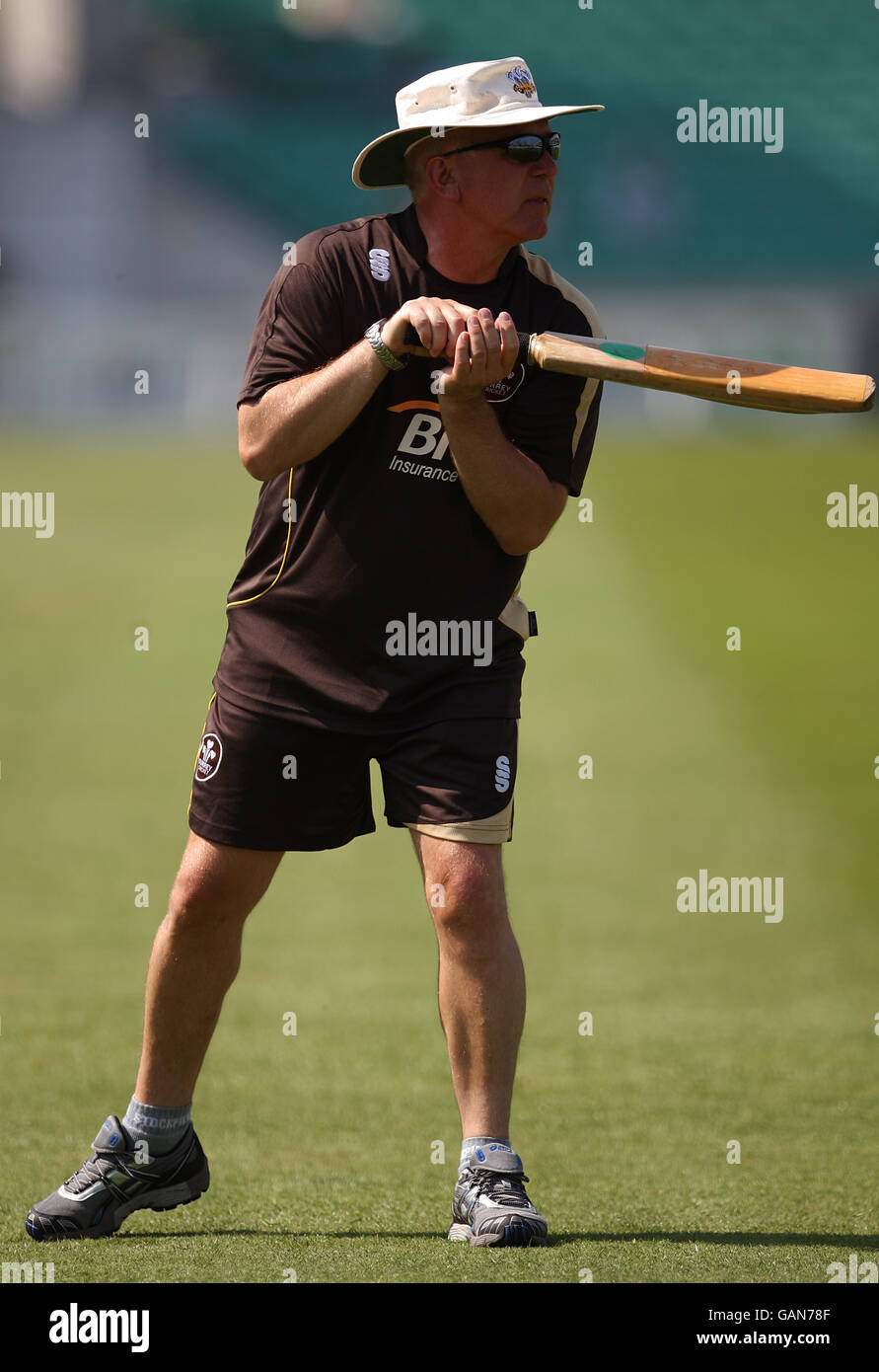 Surrey Coach Alan Butcher during the pre-match warm-up Stock Photo - Alamy