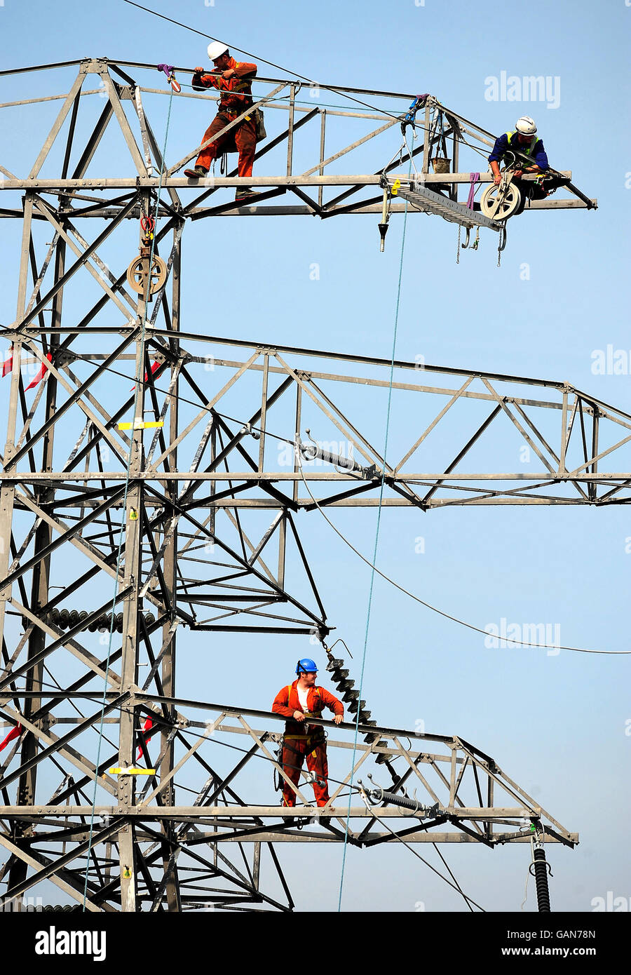 Maintenance work on Electricity pylons. Maintenance work on Electricity ...