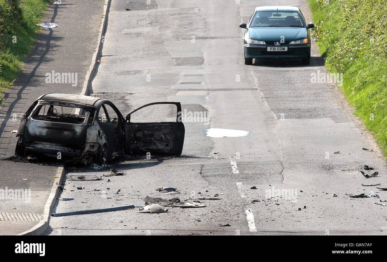 Bomb attack on police car hi-res stock photography and images - Alamy