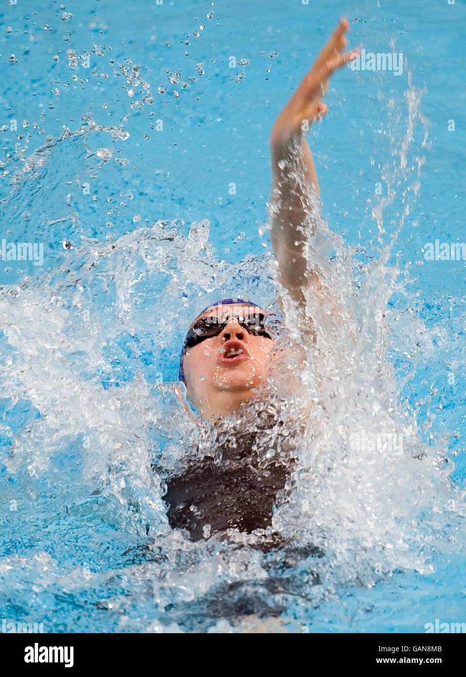 Great Britain's Elizabeth Simmonds competes in the 200m backstroke ...