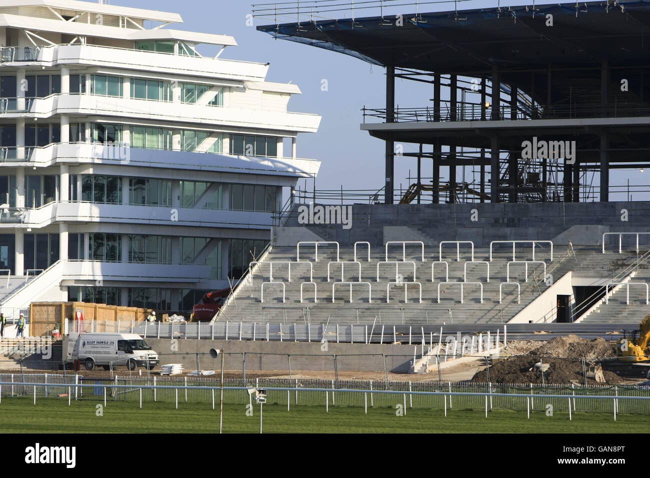 Horse Racing - Grandstand Redevelopment - Epsom Downs Racecourse Stock ...