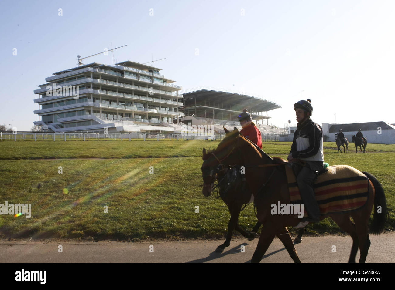 Horse Racing - Grandstand Redevelopment - Epsom Downs Racecourse Stock ...