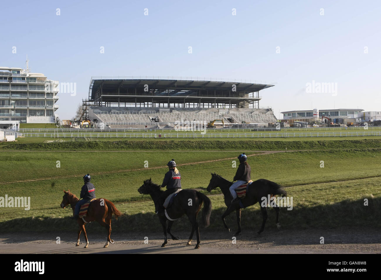 Horse Racing - Grandstand Redevelopment - Epsom Downs Racecourse Stock ...
