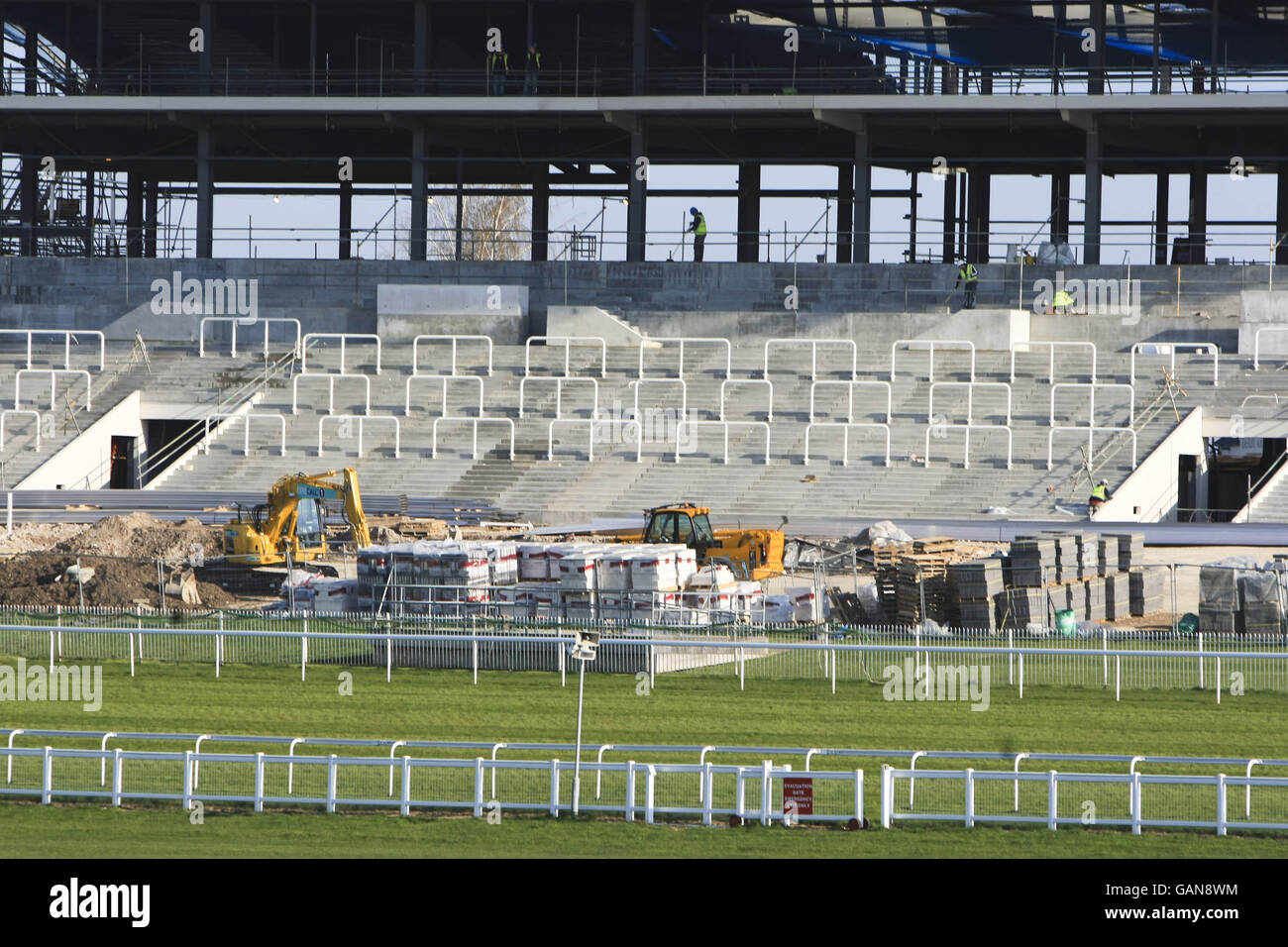 Horse Racing - Grandstand Redevelopment - Epsom Downs Racecourse Stock ...