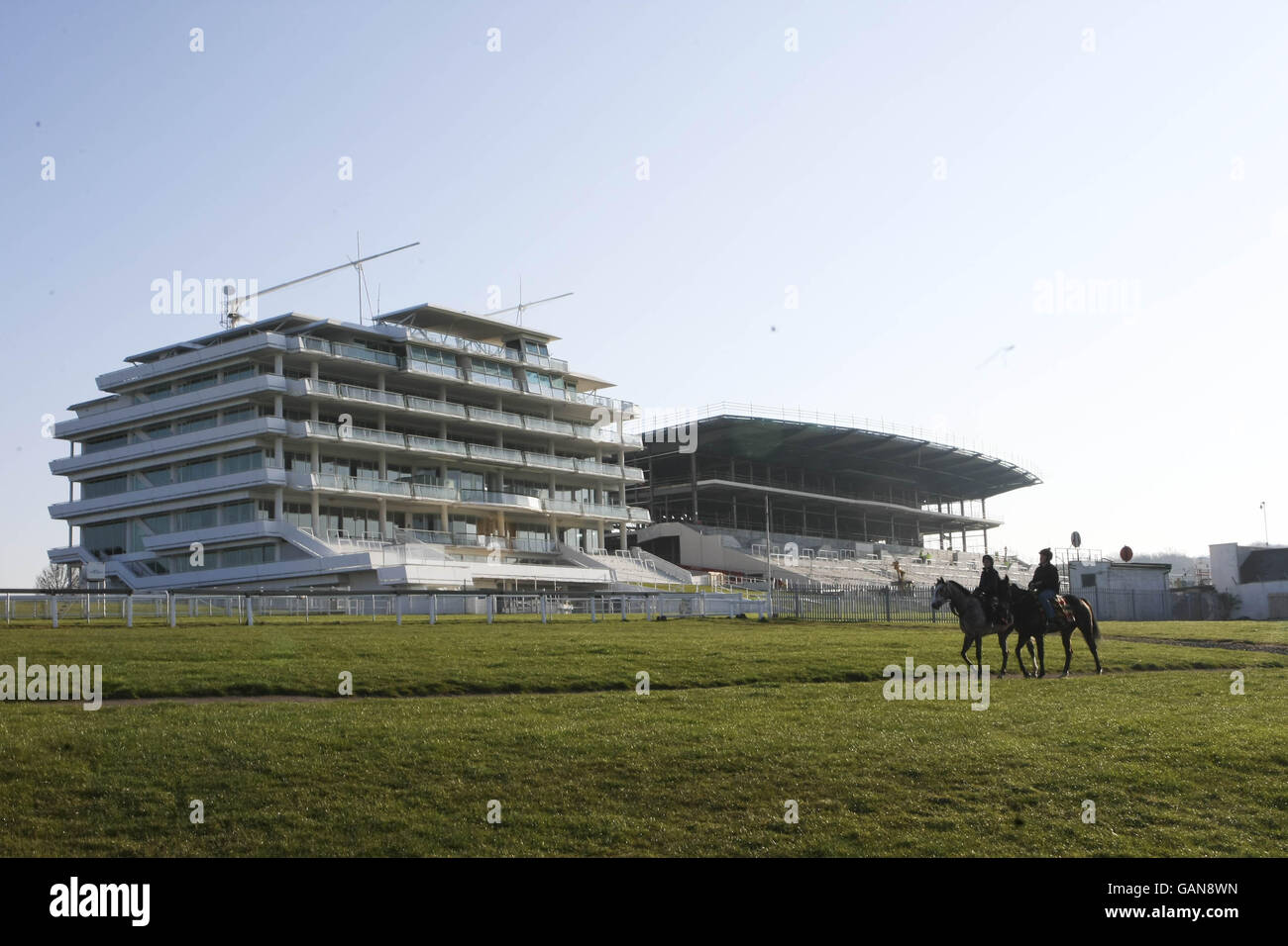 Horse Racing - Grandstand Redevelopment - Epsom Downs Racecourse Stock ...