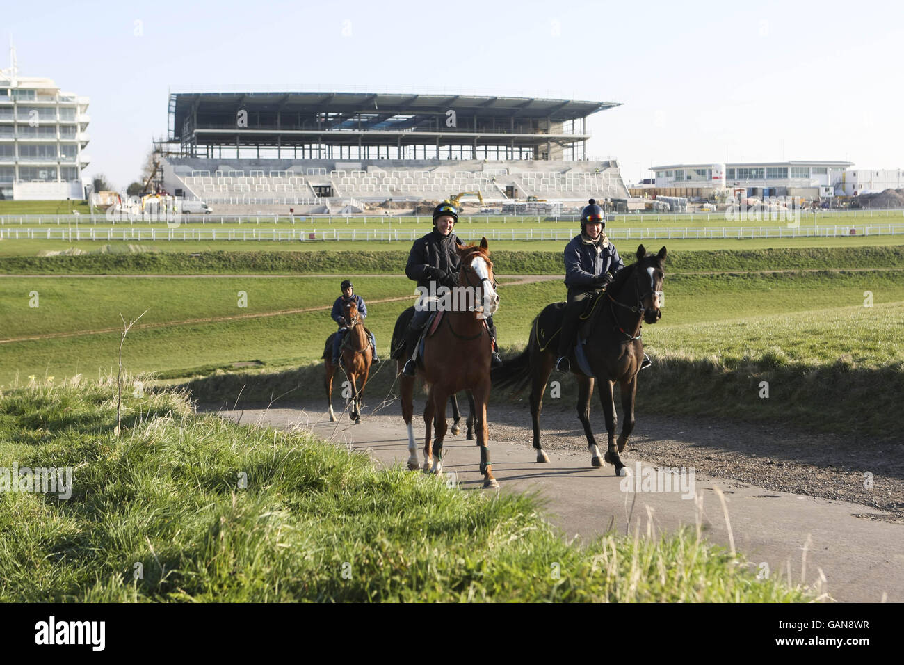 Horse Racing - Grandstand Redevelopment - Epsom Downs Racecourse Stock ...