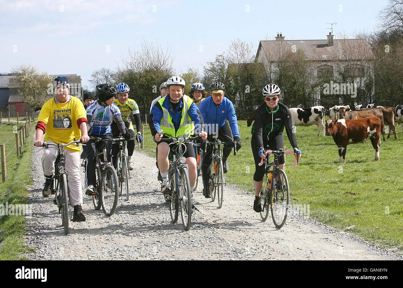 Trevor Sergeant and Colleagues cycling from Dublin to the hotel this ...