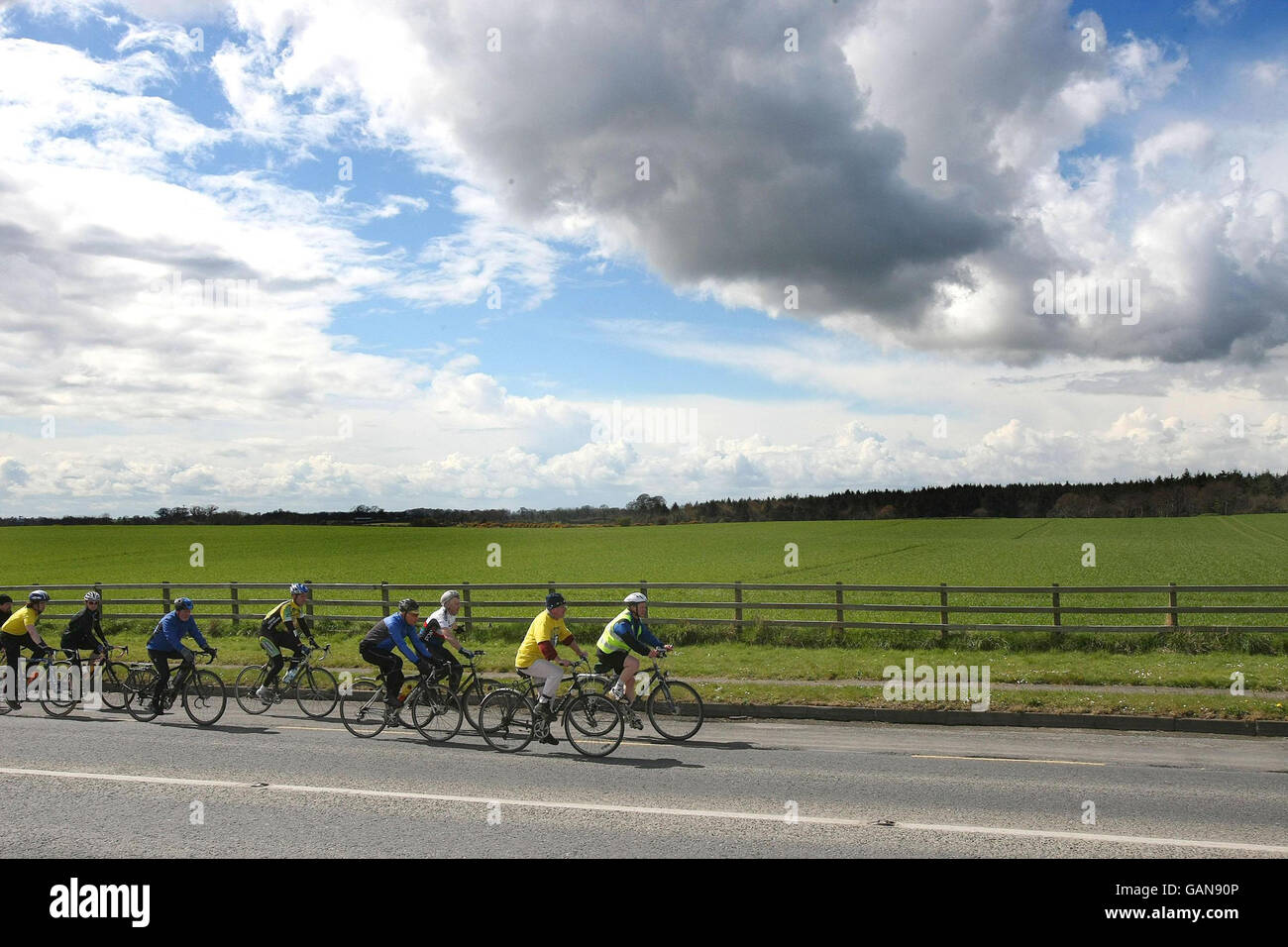 Trevor Sergeant and Colleagues cycling from Dublin to the hotel this ...