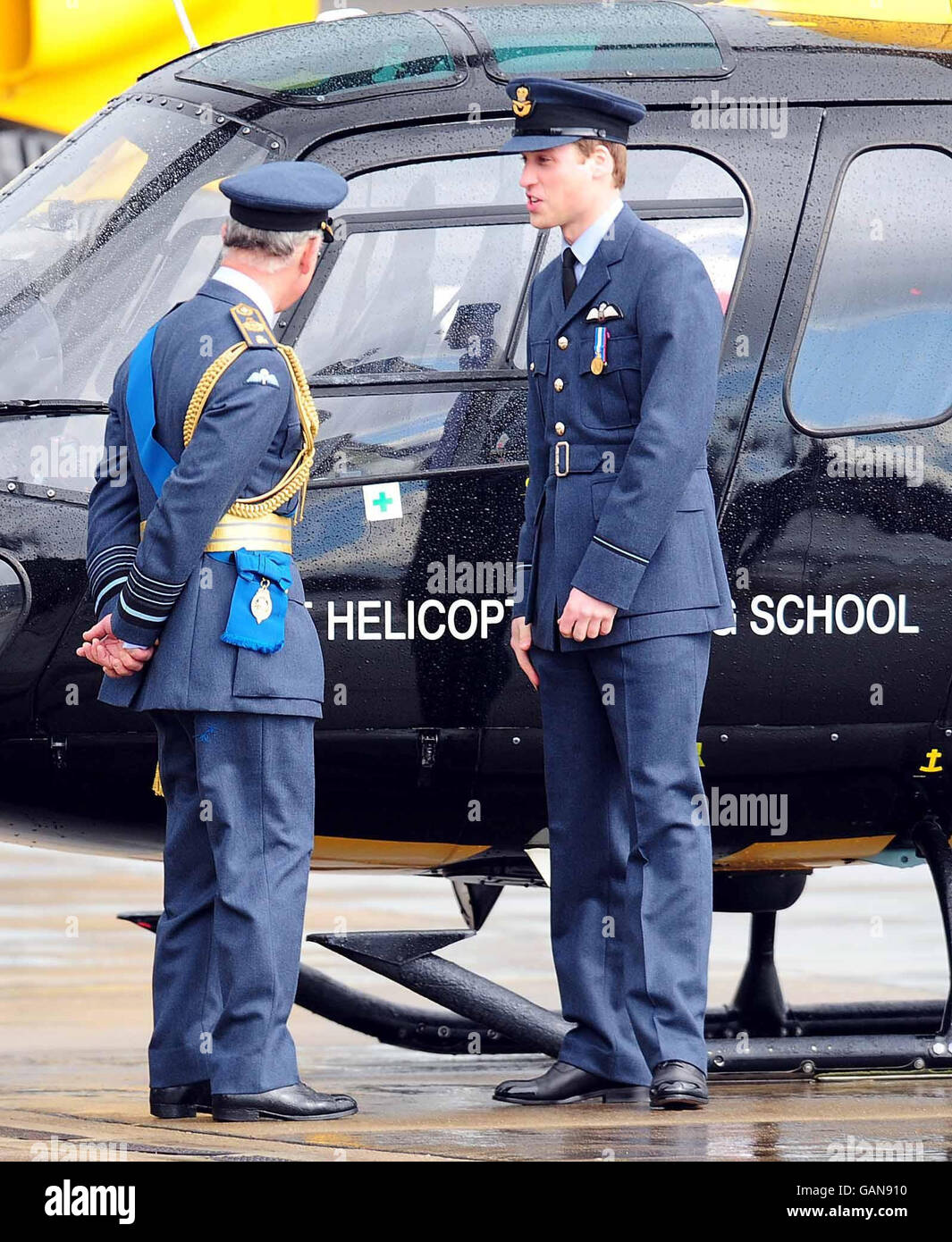 The prince of wales and prince william at raf cranwell hi-res stock ...