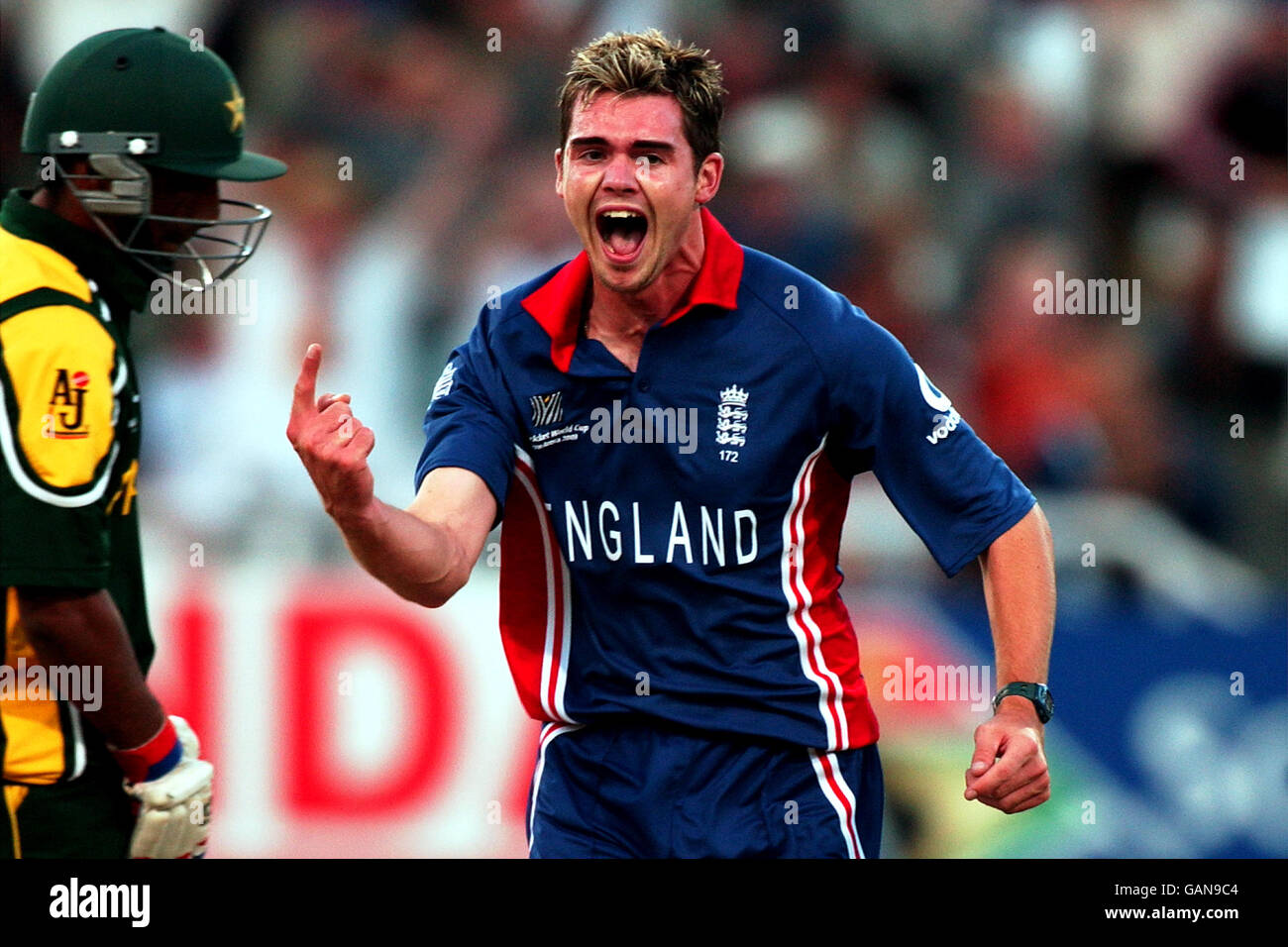 Cricket - World Cup 2003 - England v Pakistan. England's James Anderson ...