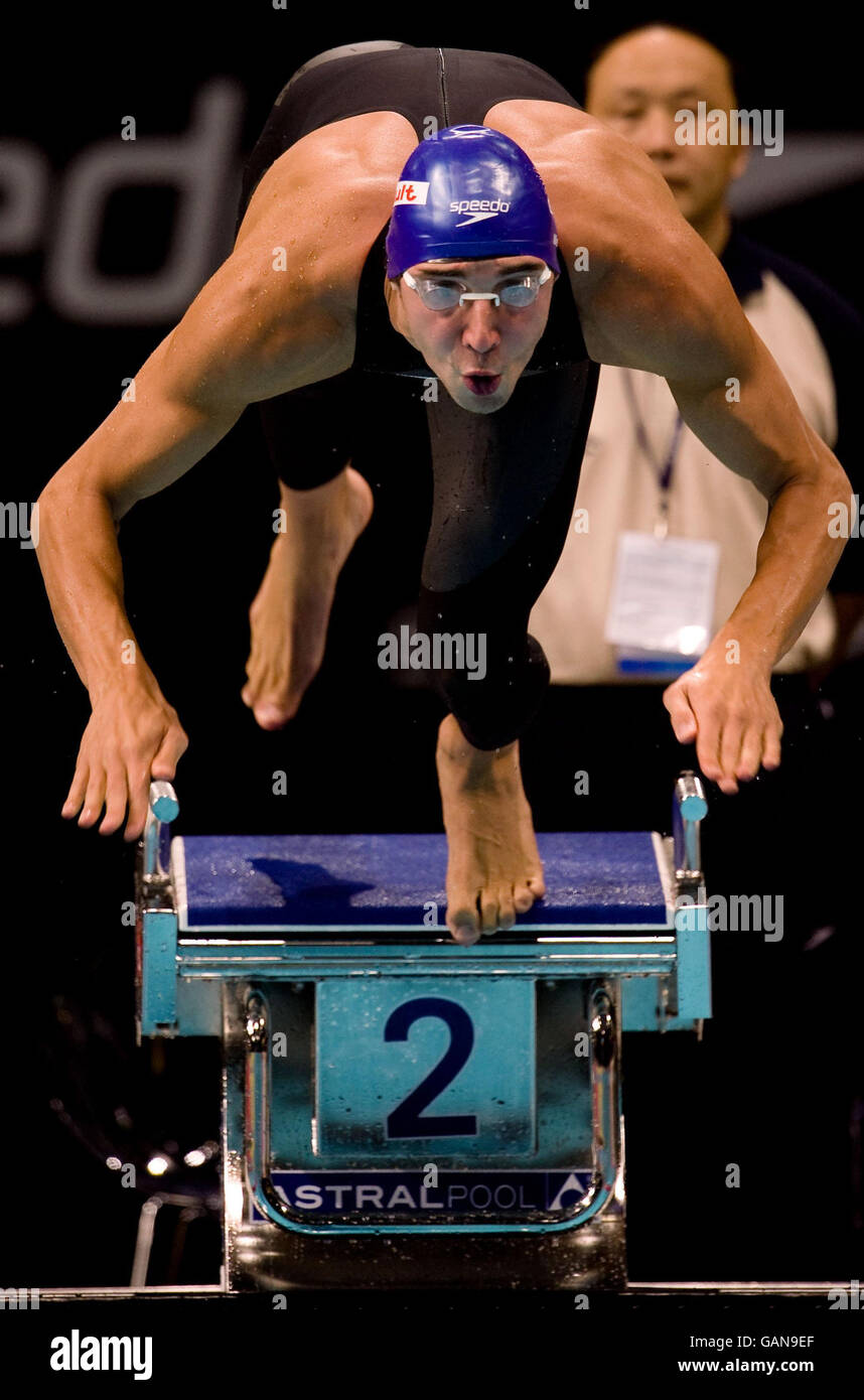 Great Britain's Darren Mew completes in the 50metres breaststroke ...