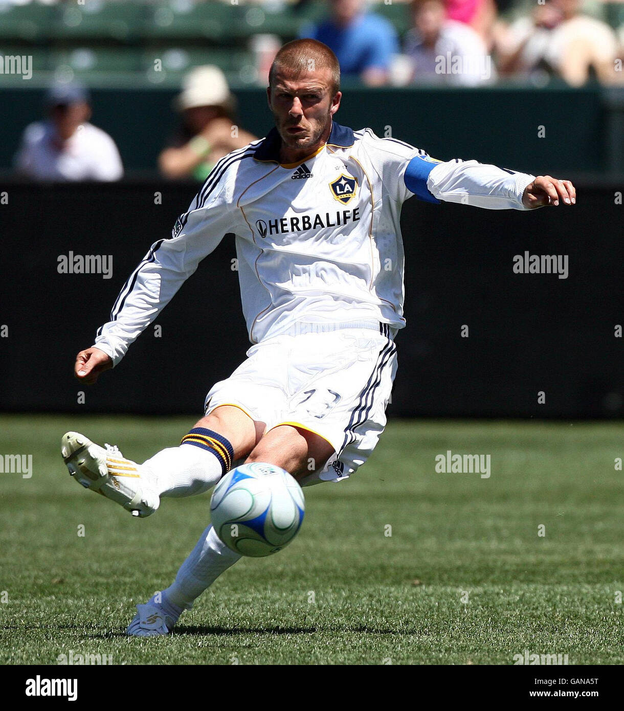 David Beckham Kicking A Soccer Ball