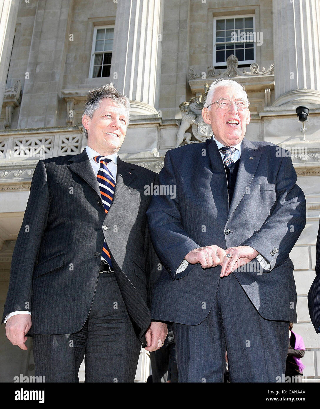 Peter Robinson (left), new leader of the DUP with former leader Ian ... Peter Robinson (left), new leader of the DUP with former leader Ian ...