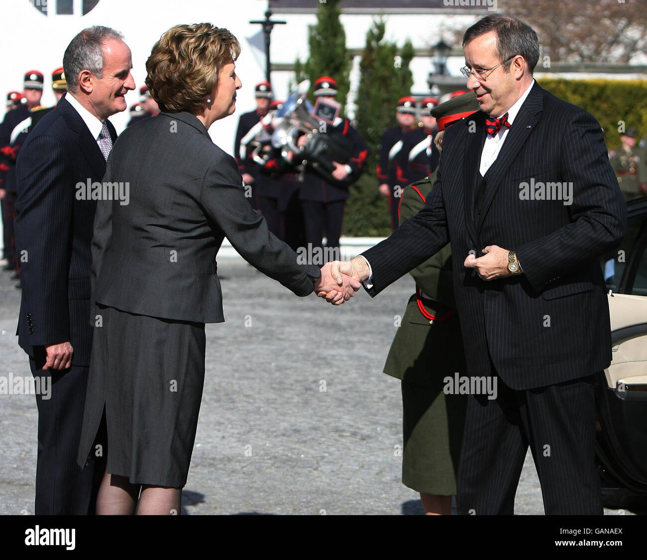 Irish President Mary McAleese, centre and her husband Martin, left ...