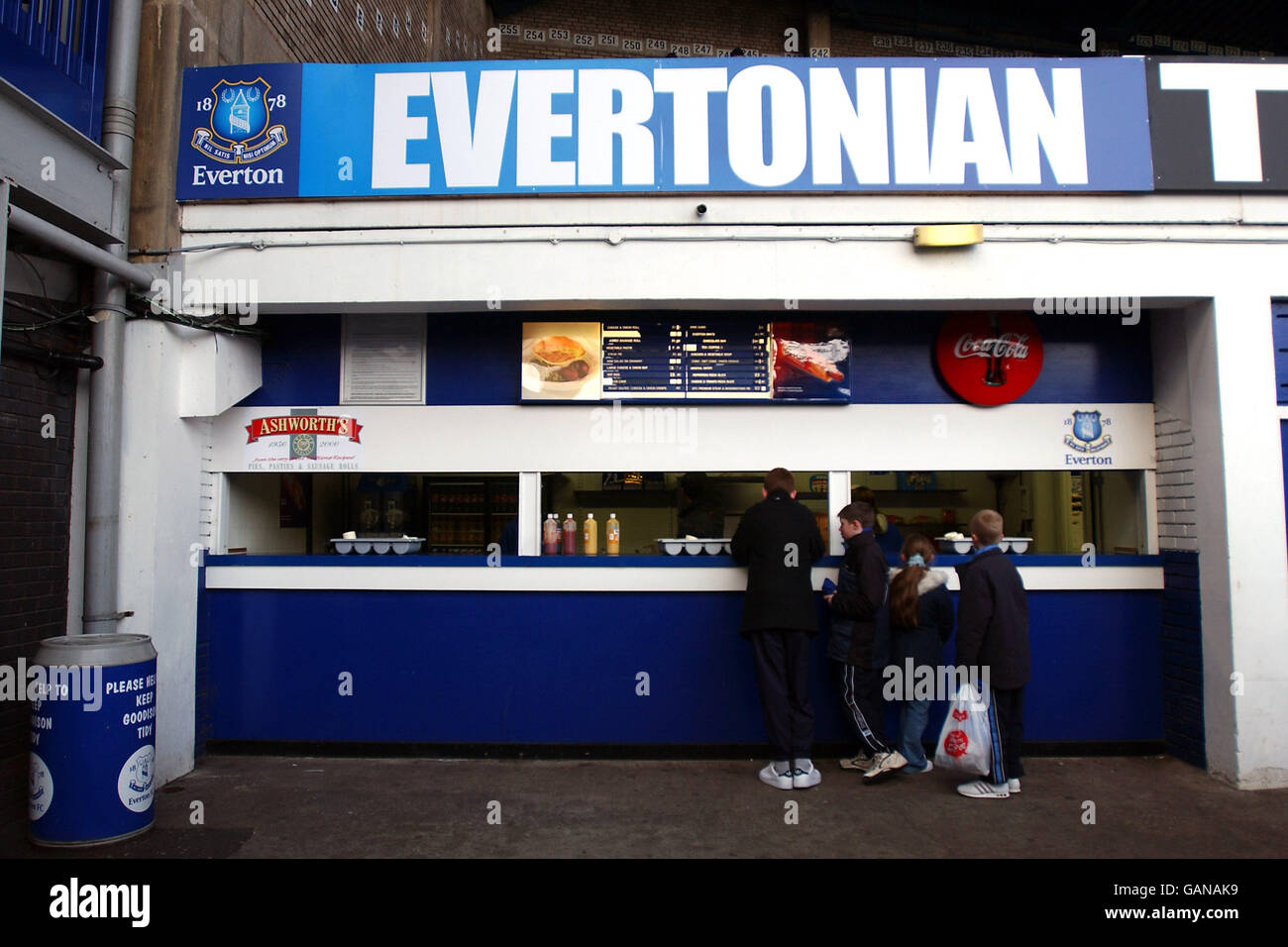 Football general view food refreshments stall shop hi-res stock ...