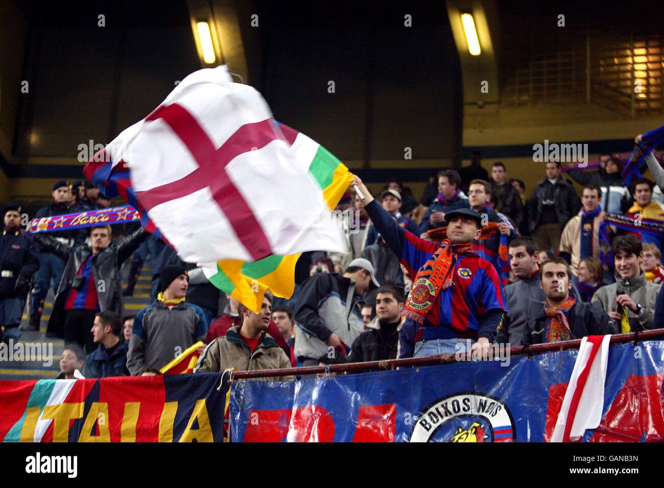 Barcelona fans soak up the atmosphere prior to the game with Inter ...
