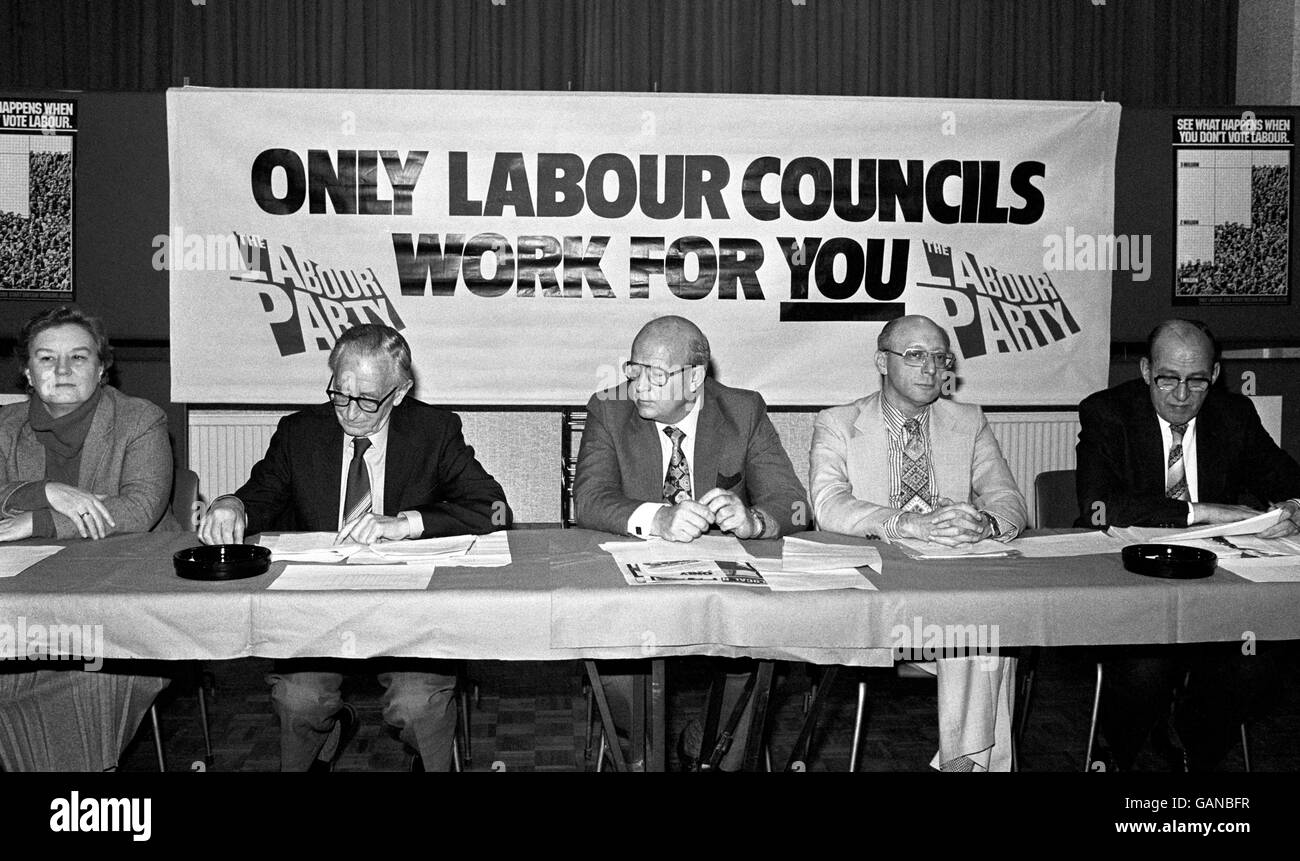 Press conference chairman committee Black and White Stock Photos ...