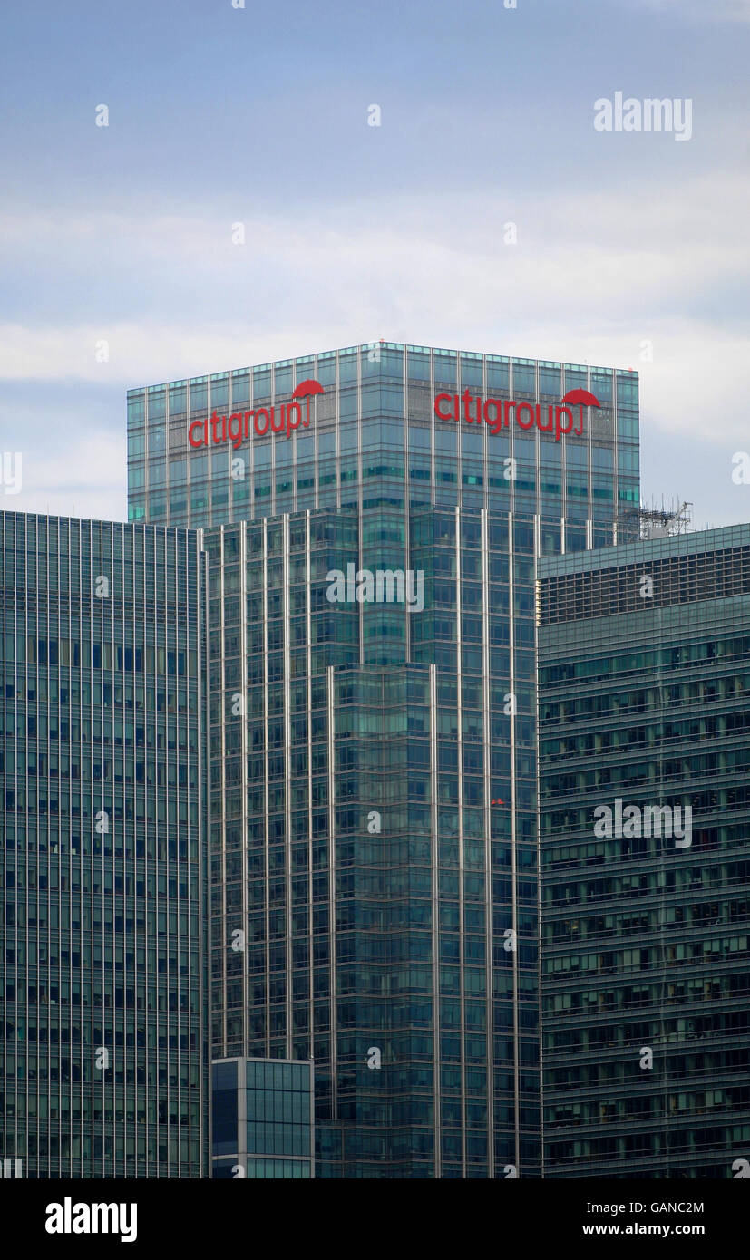 Previously unissued image of the citigroup offices at canary wharf hi ...
