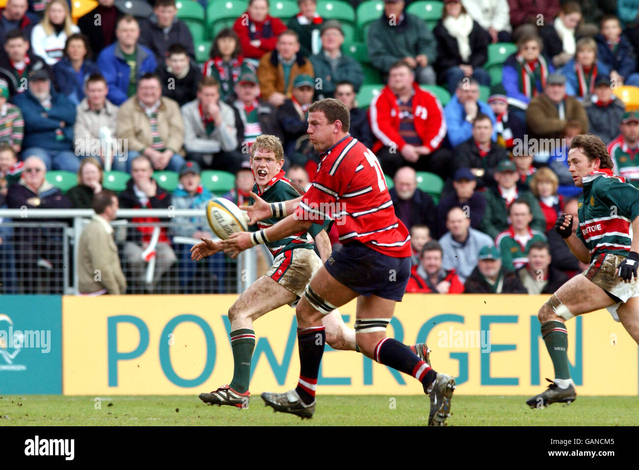 Gloucesters junior paramore releases the ball hi-res stock photography ...