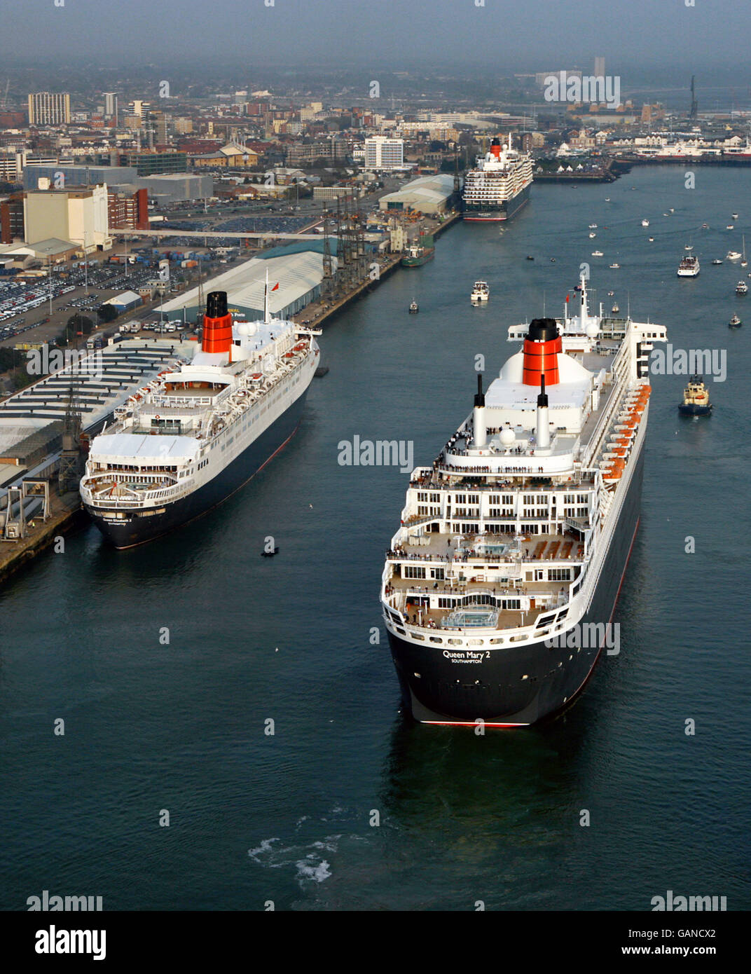 Cunard fleet of Queens Stock Photo - Alamy