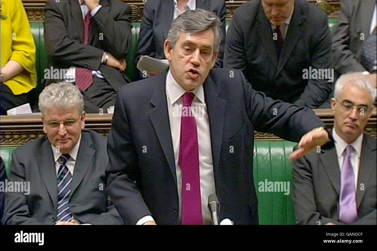 Prime Minister Gordon Brown during Prime Ministers Questions at the ...