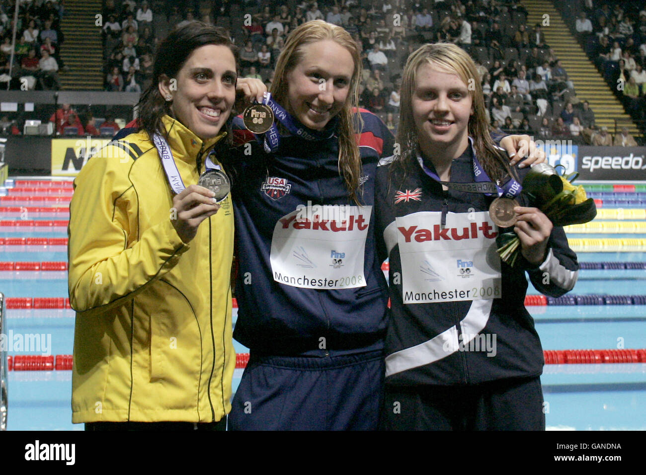 l-r; Australia's Felicity Galvez who receives Silver, USA's Mary ...