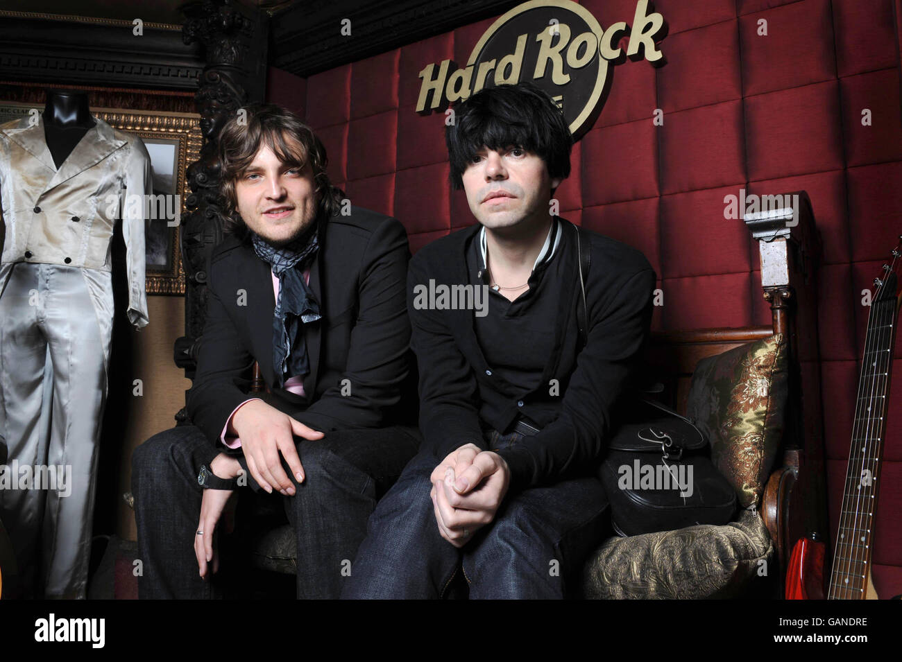 Tim Burgess, right, (lead singer of the Charlatans) and James Walsh ...