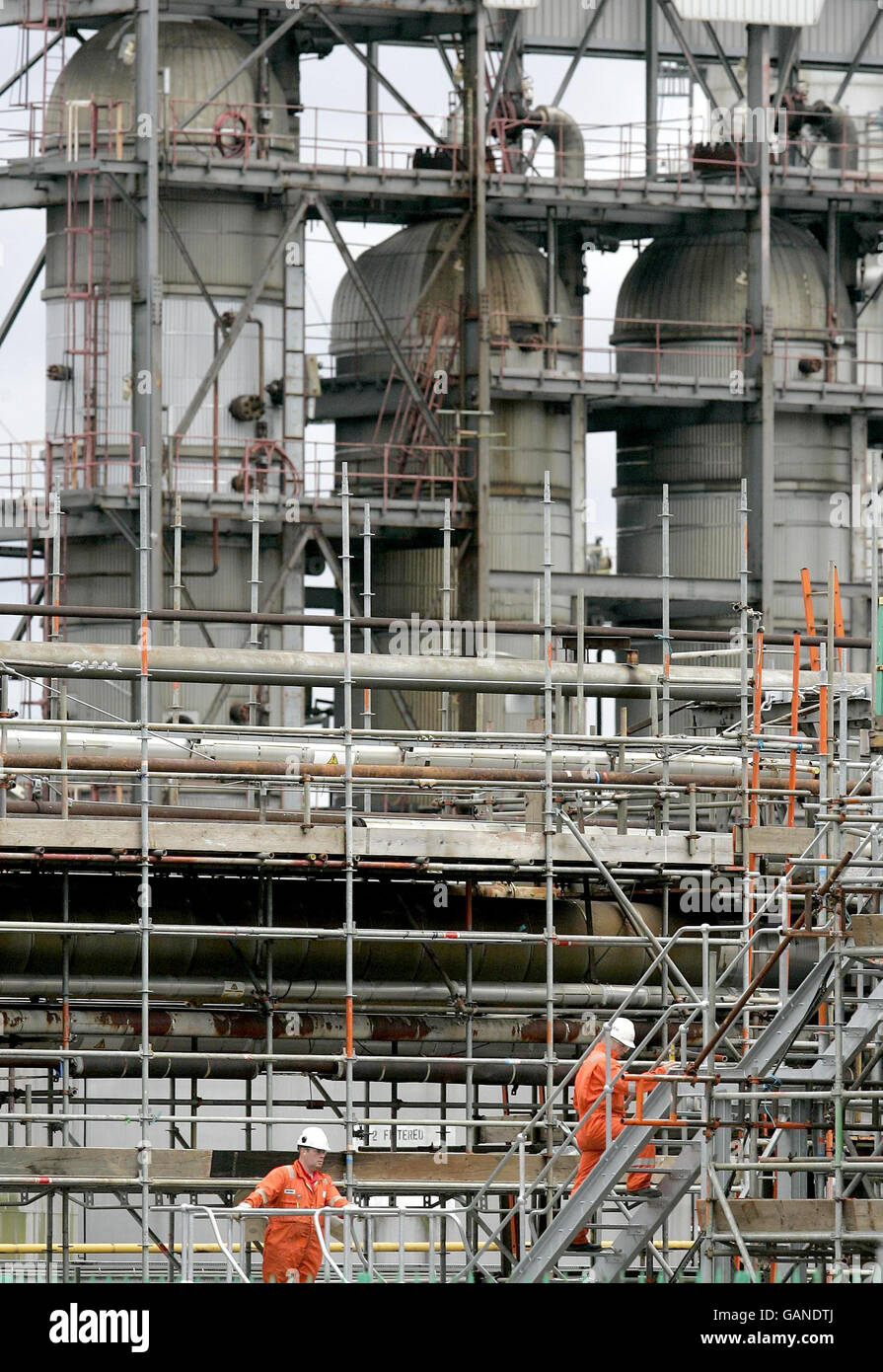 Oil refinery strike Stock Photo - Alamy