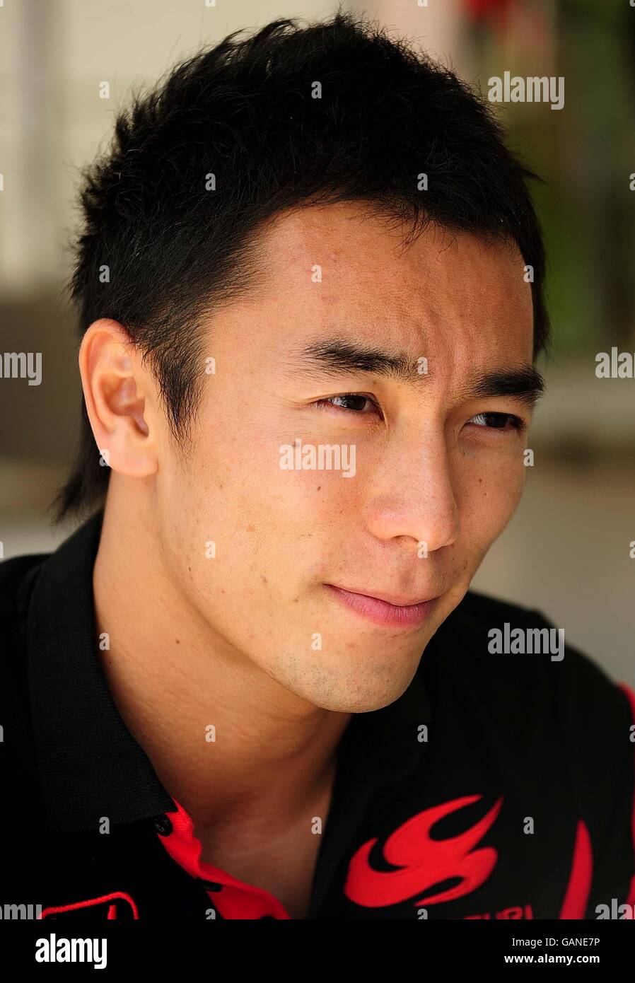 Super aguri honda driver takuma sato at the catalunya circuit hi-res ...