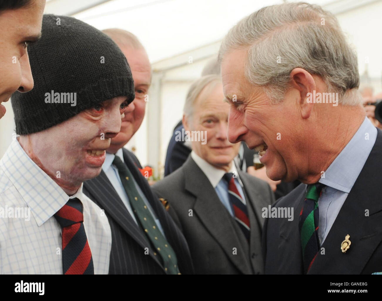 The Prince of wales meets soldiers, including LCpl Martyn Compton (left ...