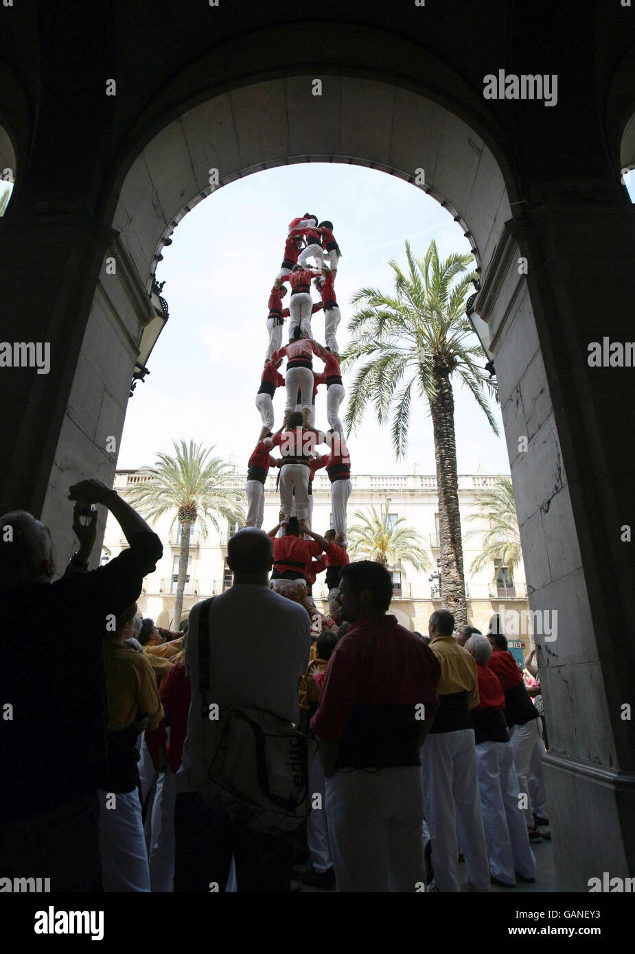 Spanish 'Castell' competition Stock Photo - Alamy