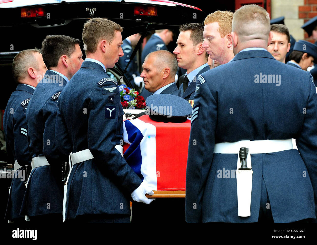 Funeral of Gary Thompson Stock Photo - Alamy