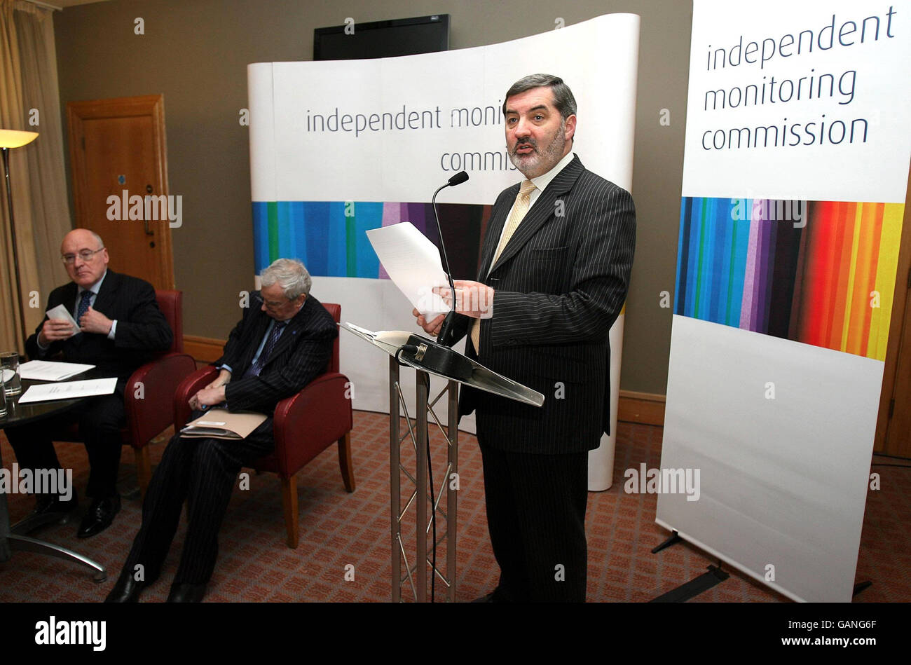 Lord Alderdice, speaking at the Independent Monitoring Commission press ...