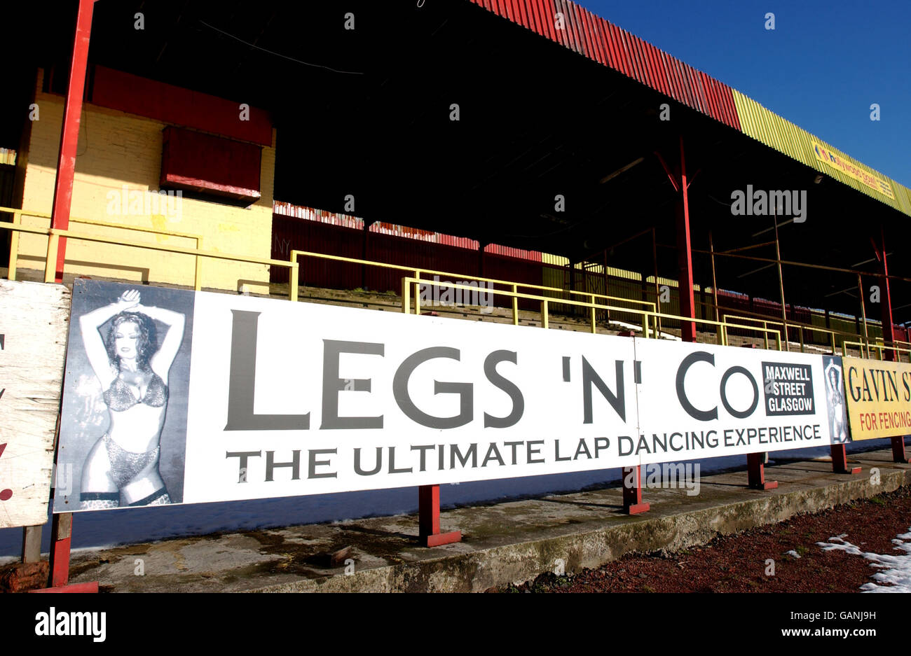 Football stadium general view hoarding humour hi-res stock photography ...