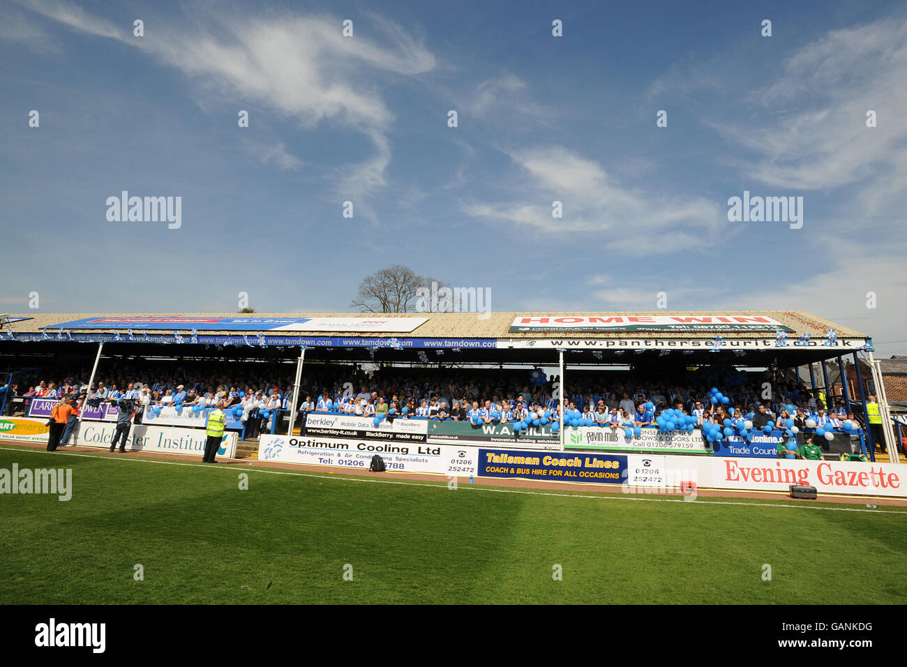 General view of Layer Road ahead of the last ever match at the ground ...