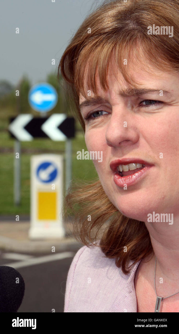 Transport Secretary Ruth Kelly talks to media at the Driving Standards ...