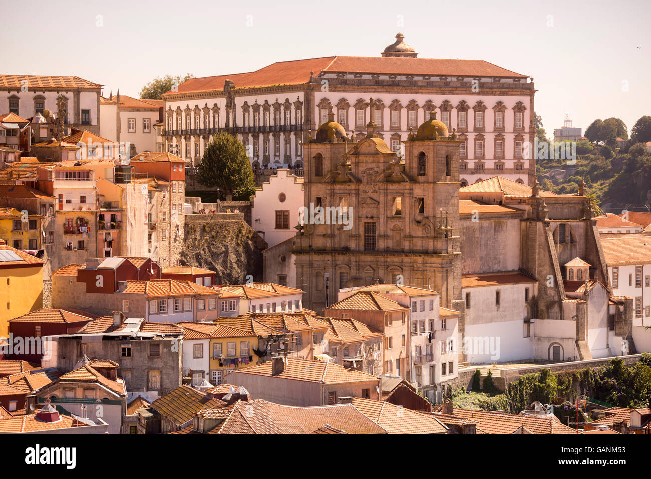 the cathedral se in ribeira in the city centre of Porto in Porugal in ...
