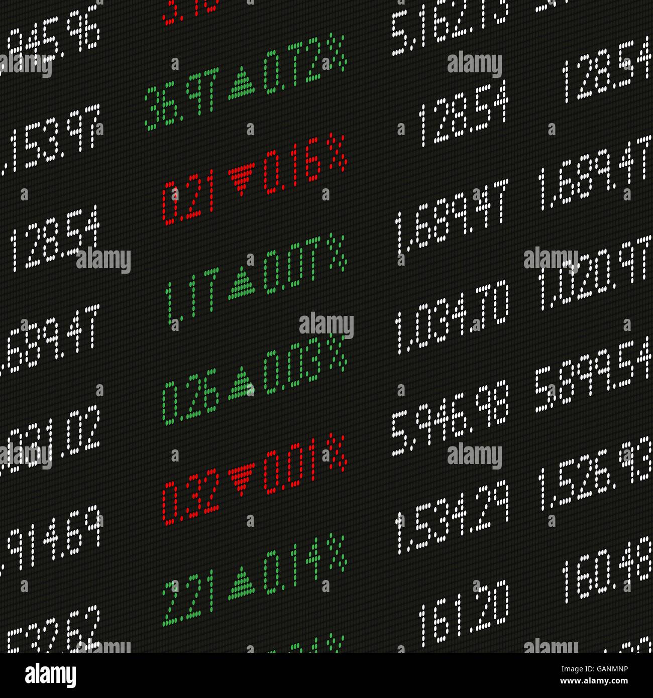 Numbers on stock market LED screen Stock Vector Image & Art - Alamy