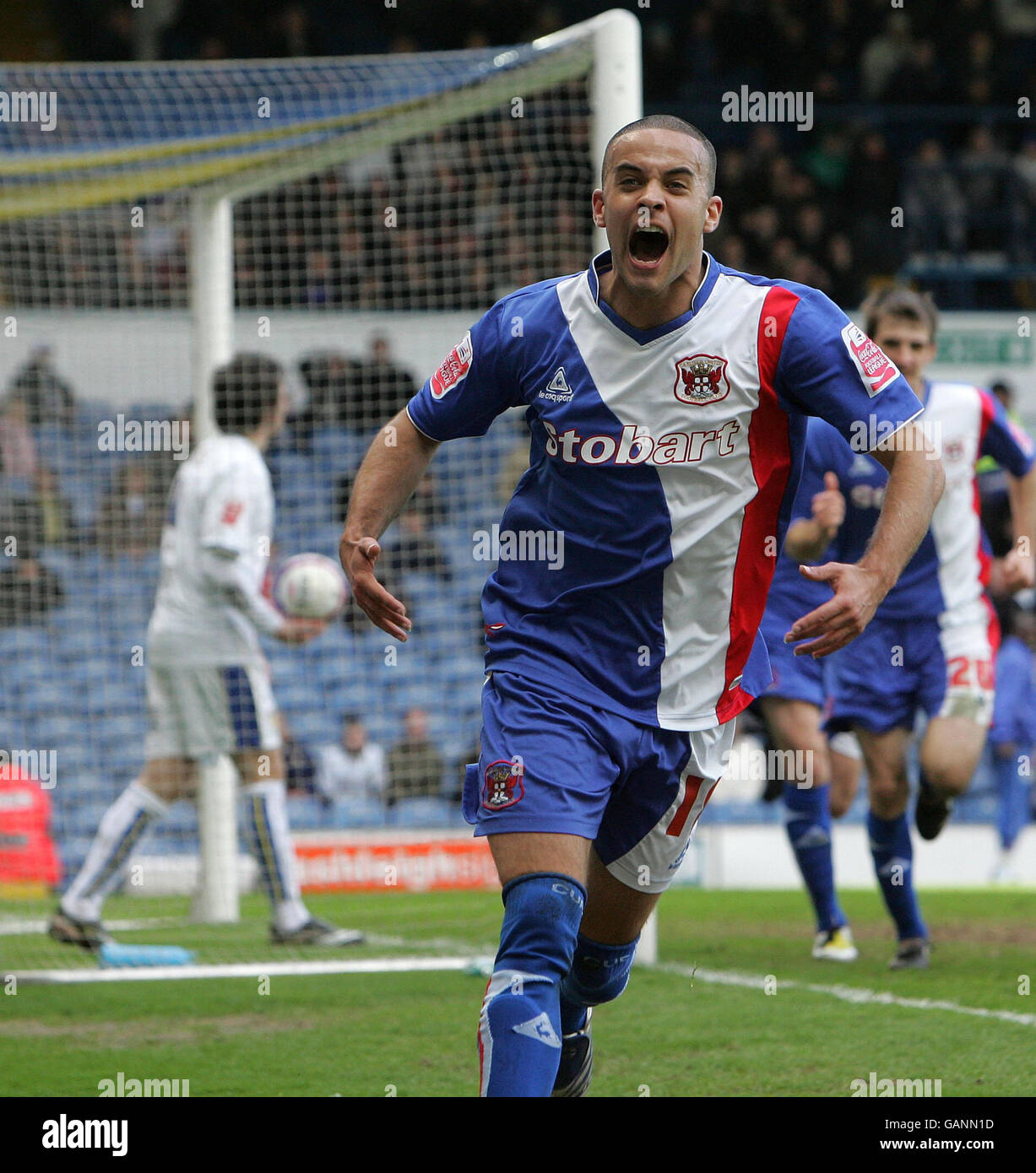 Carlilse's Simon Hackney celebrates Carlisle's secong goal during the ...