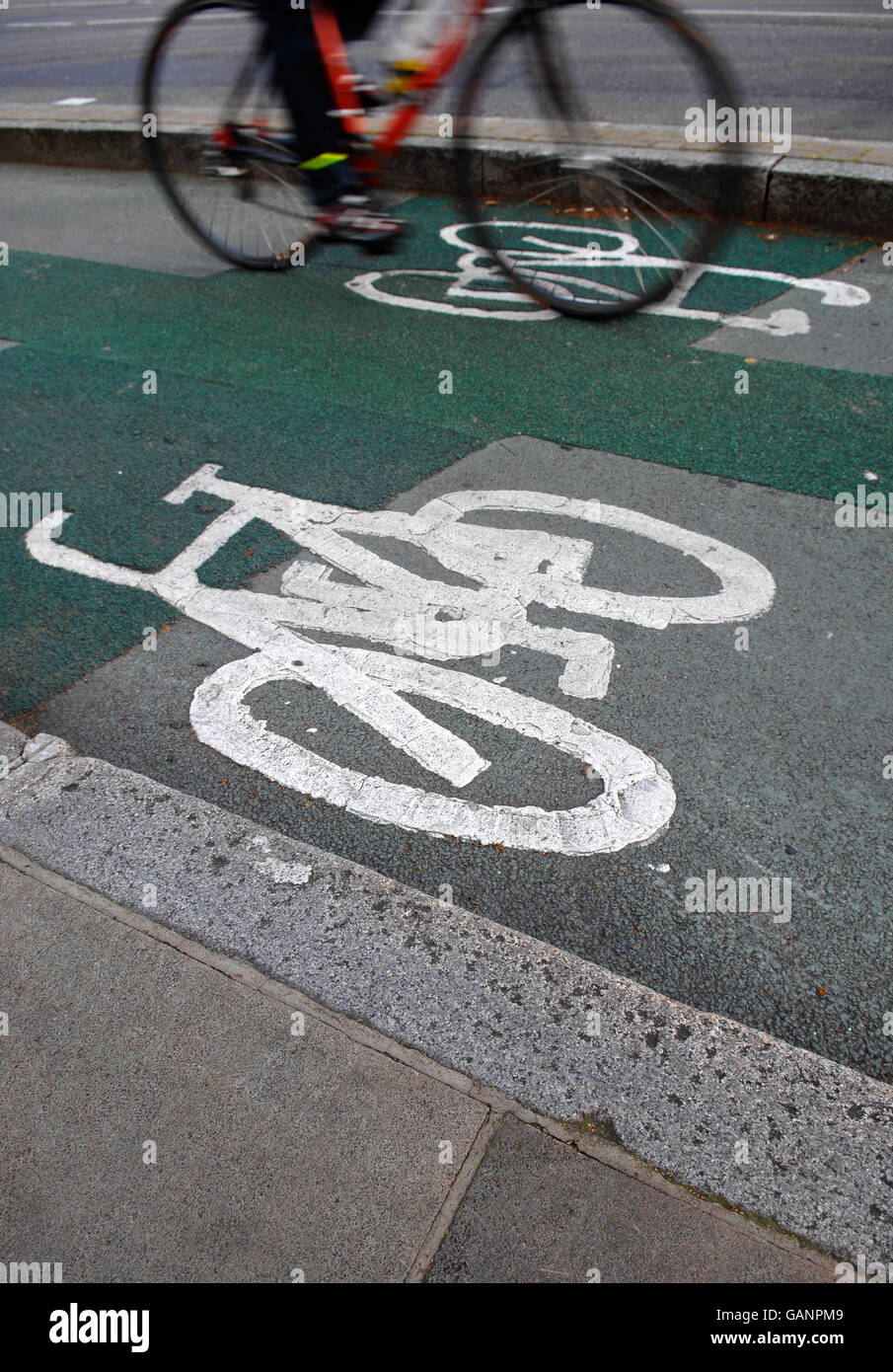 Cycle lane stock Stock Photo - Alamy