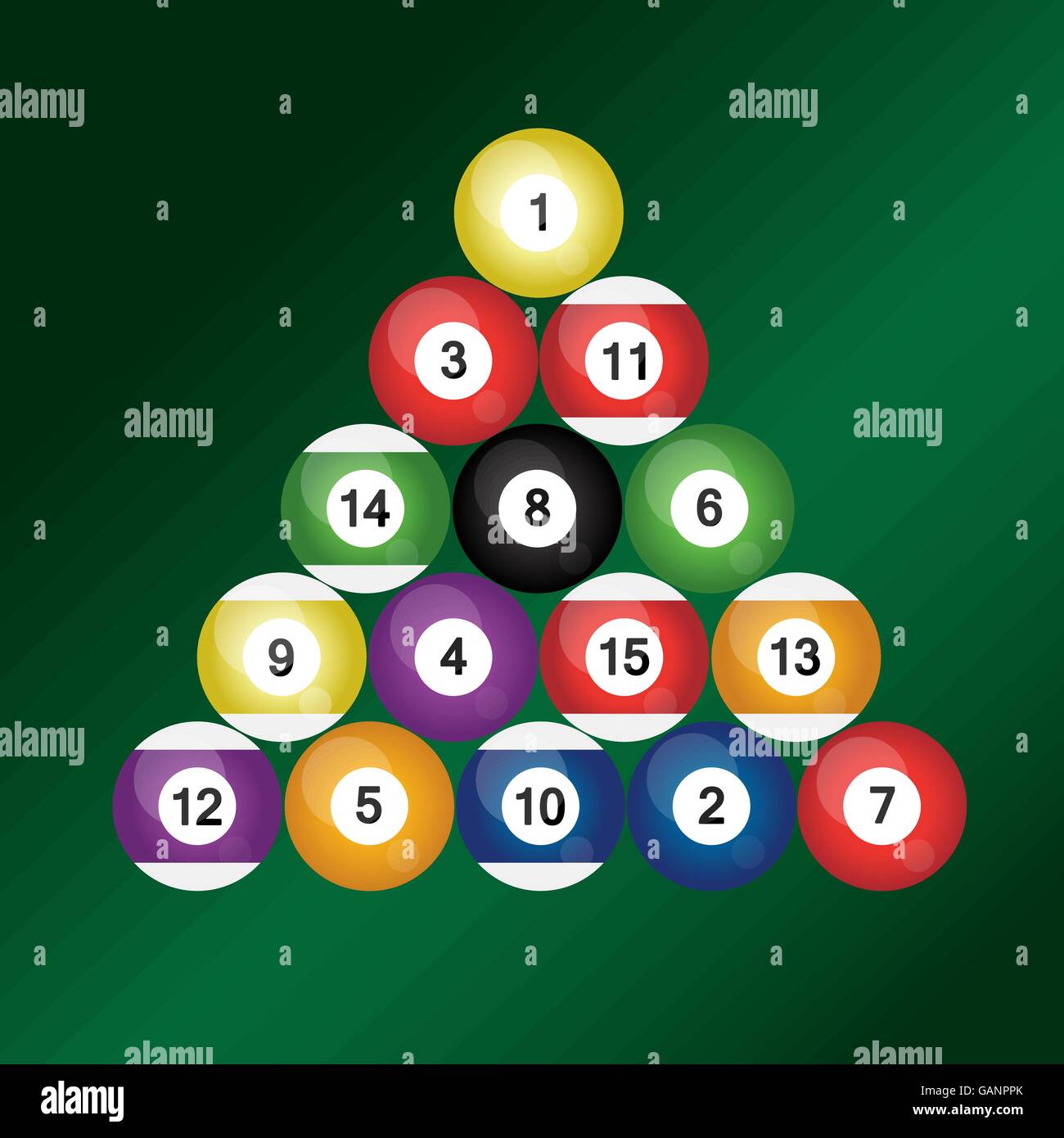 Set of billiard balls Stock Vector Image & Art - Alamy