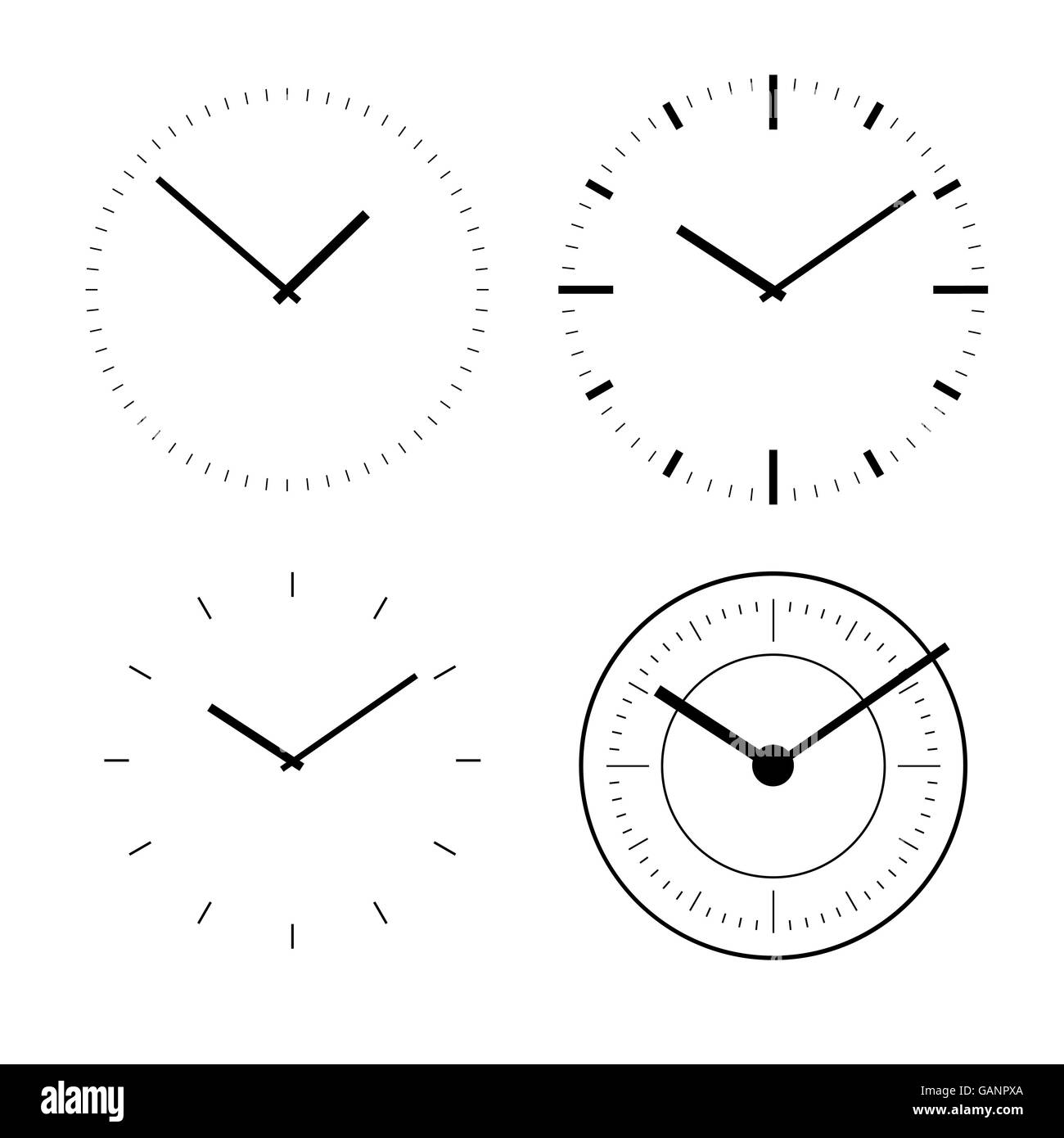 Set of clocks Stock Vector Image & Art - Alamy