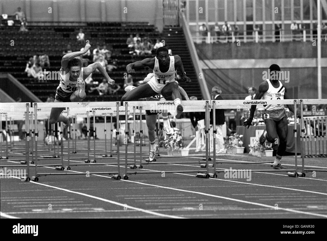 Hurdle and athlete Black and White Stock Photos & Images - Alamy
