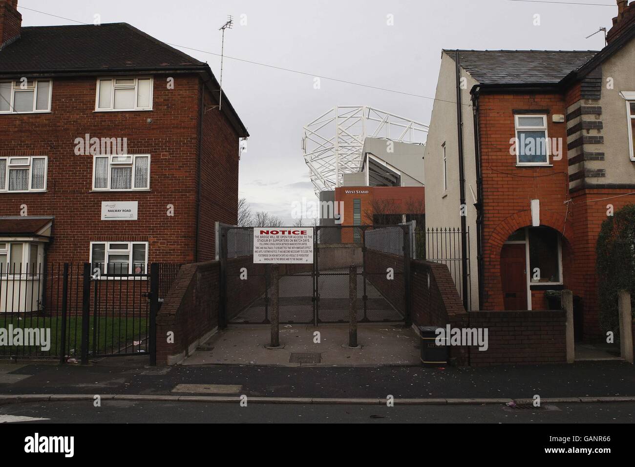 soccer - Old Trafford. A general view of the West Stand at Old Trafford ...