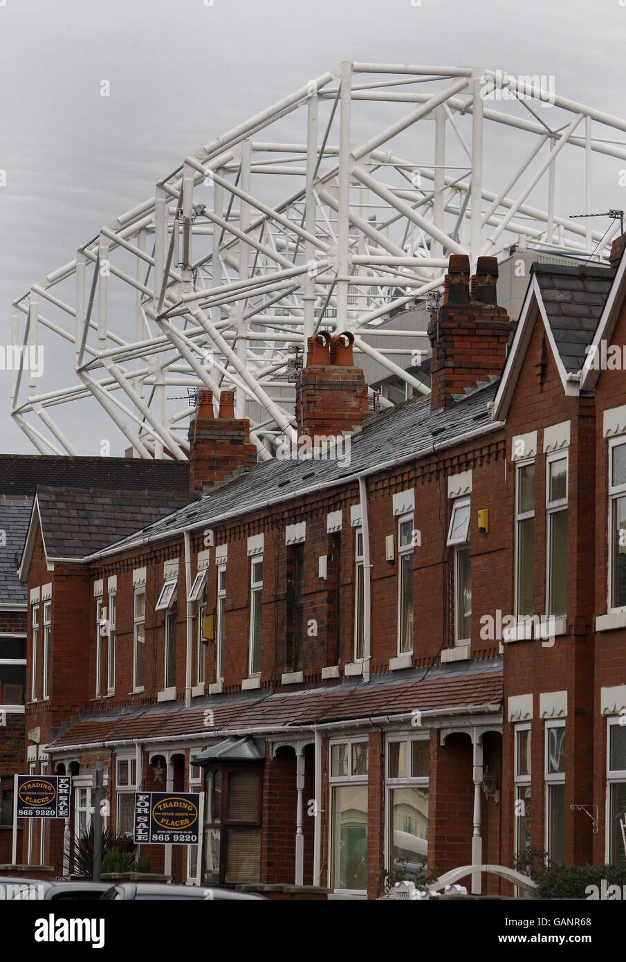 Soccer - Old Trafford. A general view of the West Stand at Old Trafford ...