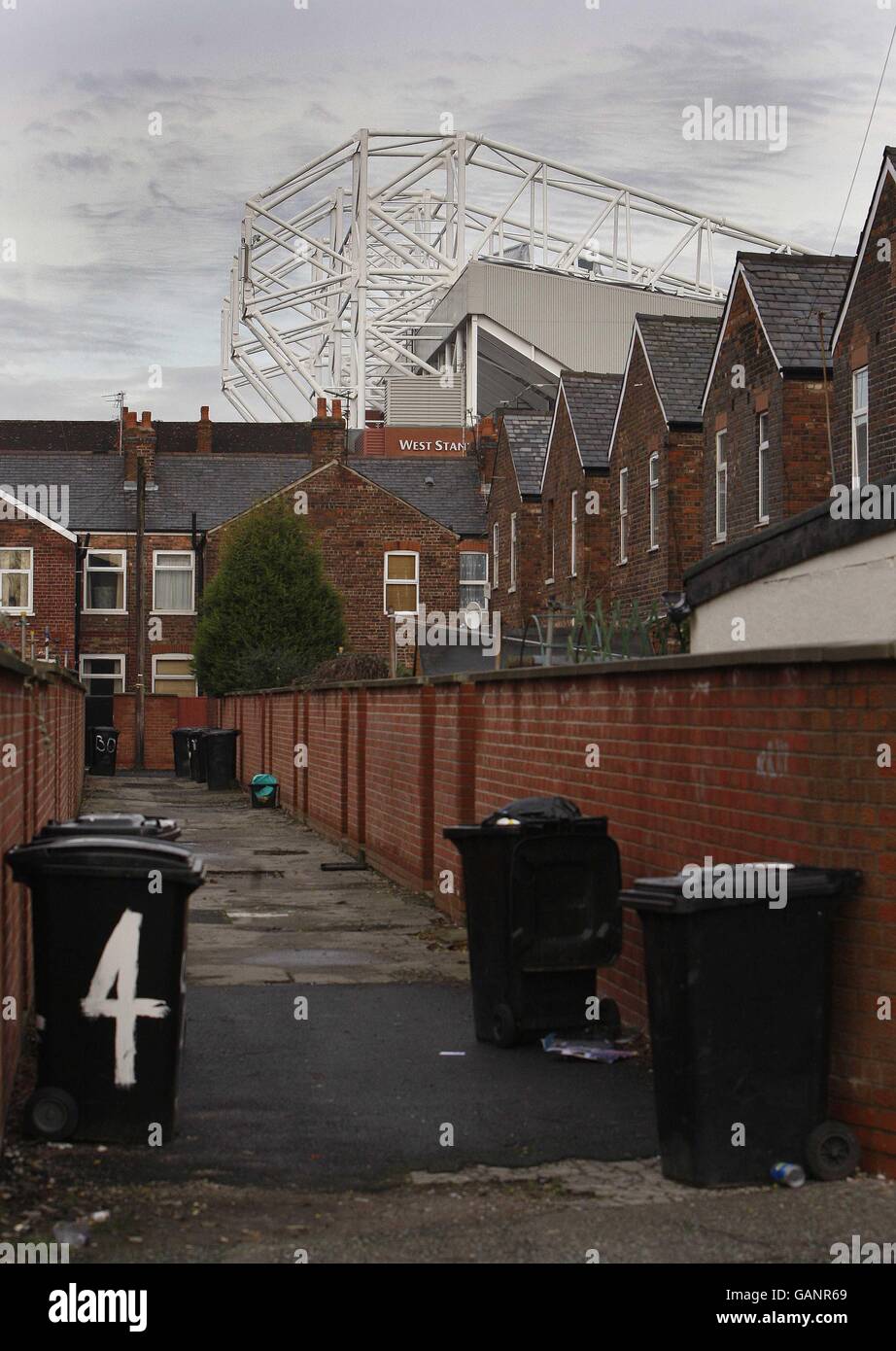 Soccer - Old Trafford. A general view of the West Stand at Old Trafford ...